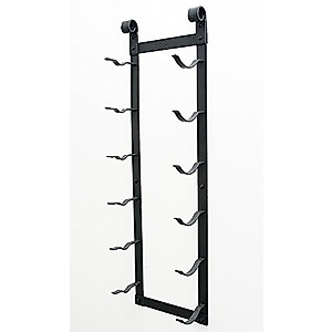 VintageView Le Rustique 6 Bottle Wall Mounted Wine Rack Stylish Modern Wine Storage with Label Forward Design (Matte Black, Set of 3)