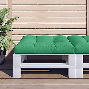 vidaXL Comfortable Pallet Cushion - Water Repellent Outdoor Seat Pad, 27.6"x27.6"x4.7", Perfect for Patio Furniture, Simple Maintenance, Vibrant Green Color