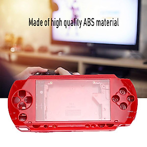 Lazmin Replacement Controller Skin PSP Protective Case, Game Console Shell with Screwdriver for PSP1000 Console(Red)