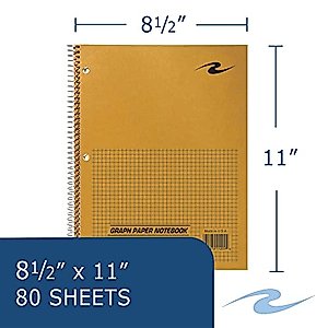 Roaring Spring Paper Products Memo/Subject Notebooks (ROA11209), SINGLE Notebook,Green Paper,8.5" x 11" 80 Sheets