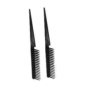 Amelia Beauty Products 3 Row Styler Brush, 7 in | Hair Styling Comb | Travel Hairbrush for women | Rat Tail Comb for Detangling (Black)