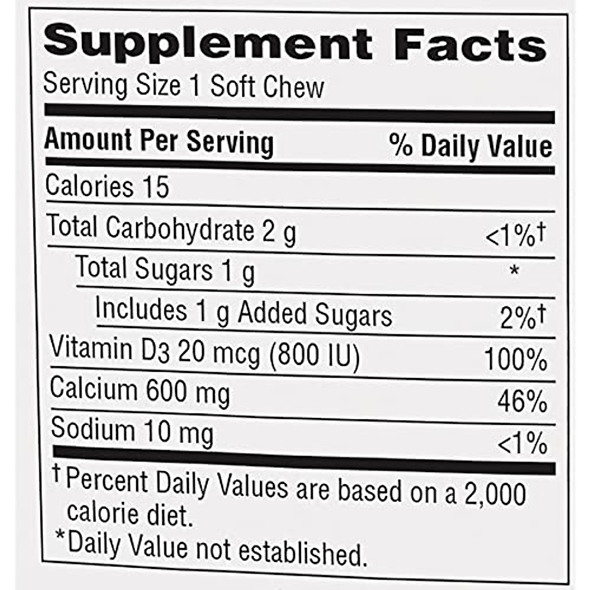 Caltrate Soft Chews 600 Plus D3 Calcium Vitamin D Supplement, Chocolate Truffle - 60 Count