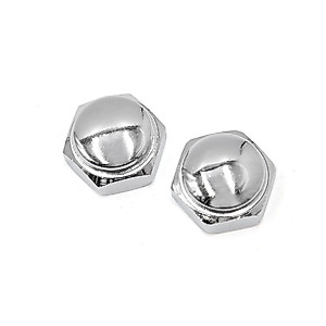 Unifizz 2 Pcs M22x1.0 Thread Metal Motorcycle Steering Wheel Shaft Cap Acorn Hex Nuts 1996-2023