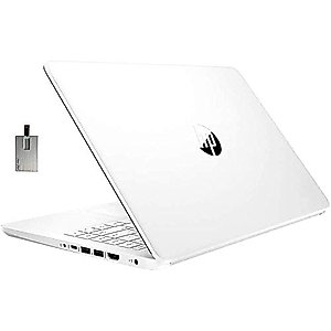2021 HP Stream 14" HD Laptop Computer, Intel Celeron N4020 Processor, 4GB RAM, 64GB eMMC, HD Audio, HD Webcam, Intel UHD Graphics 600, 1 Year Office, HDMI, Win 10 S, White, 128GB SnowBell USB Card