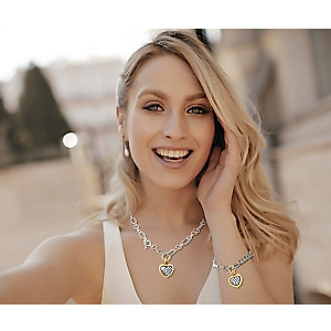 UNY JEWEL Jewelry Fashion Trendy Pendants Antique Pendant Heart cable wire Desinger Inspired Women Charms Necklace Gift 16.5 Inch Long