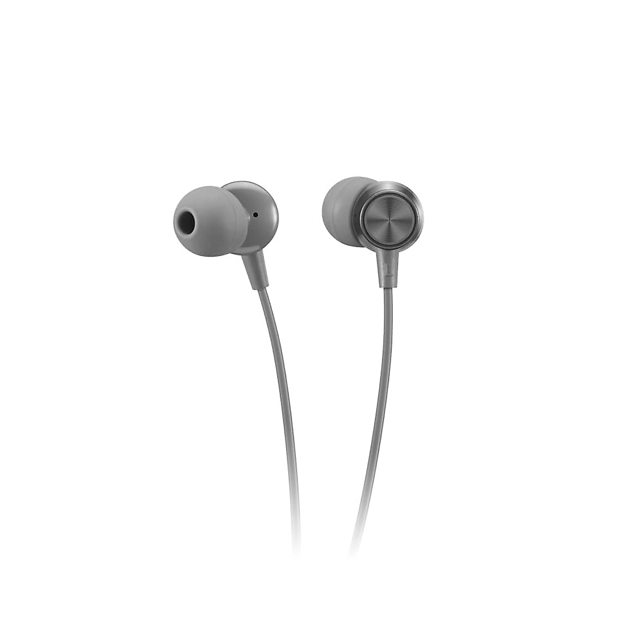 Lenovo - 300 Wired in-Ear USB-C Headphones - in-Line Microphone - USB-C Connectivity - Play & Pause Button - 3 Sizes Silicone Ear Tips Included