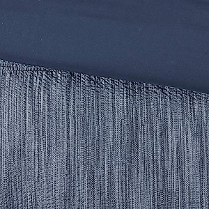 Madison Park Walter Comforter-Luxe Seersucker Print Design All Season Down Alternative Bedding, Matching Shams, Bedskirt, Decorative Pillows, California King (104 in x 92 in), Navy