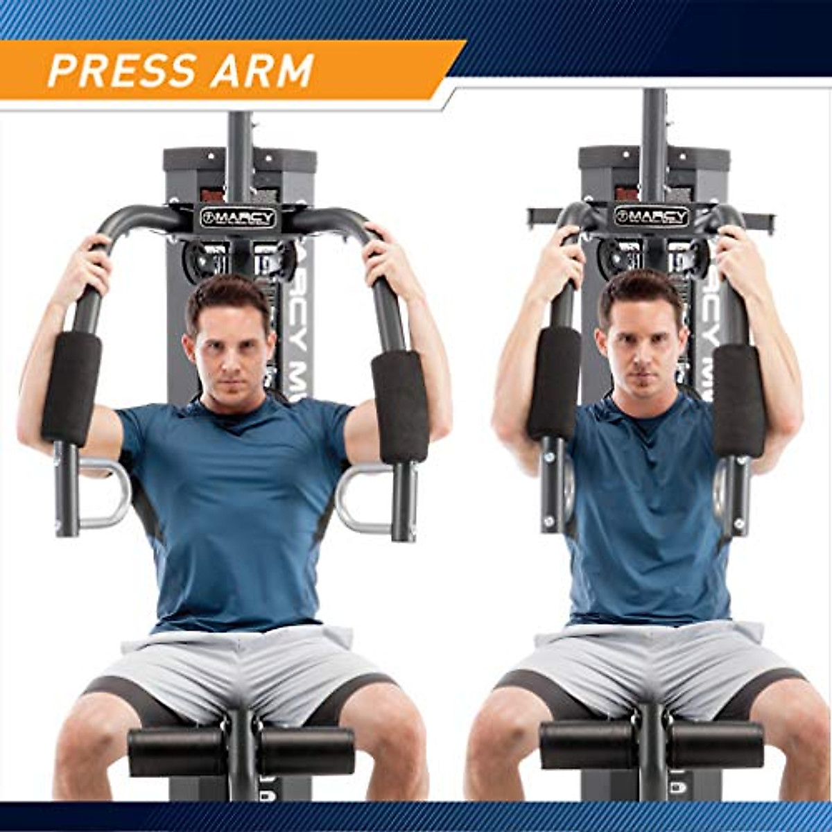 Marcy 150lb. Stack Home Gym with Pulley, Arm, and Leg Developer Multifunctional Workout Station for Weightlifting and Bodybuilding – 300 lbs Capacity MWM-4965, Black