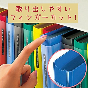 Kokuyo 20 Pockets Binder with Plastic Sleeves 8.5"x11" (Blue), Wave-Cut Expandable Art Portfolio Folder with Clear Sheet Protectors, 40 Pages of Presentation Display Book. ((RA-T560B)