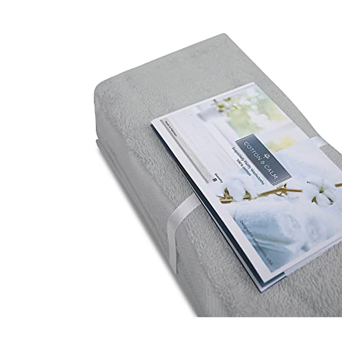 Cotton & Calm Exquisitely Fluffy 100% Cotton Wash Cloths Set - Luxurious 24 Pack Grey Washcloths - 12x12 Inches Face Towel - Super Soft and Absorbent for Face, Hand, Gym & Spa