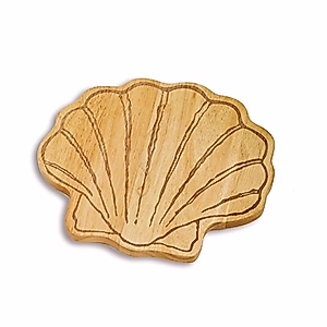 Sea Shell Shaped Wooden Cutting, Serving Board by Picnic Plus