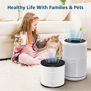 2 Pack AC300 True HEPA Replacement Fil-ter, Compatible with Purivortex AC300 Air Puri-fiers, 3 Stages H13 True HEPA Filter, White