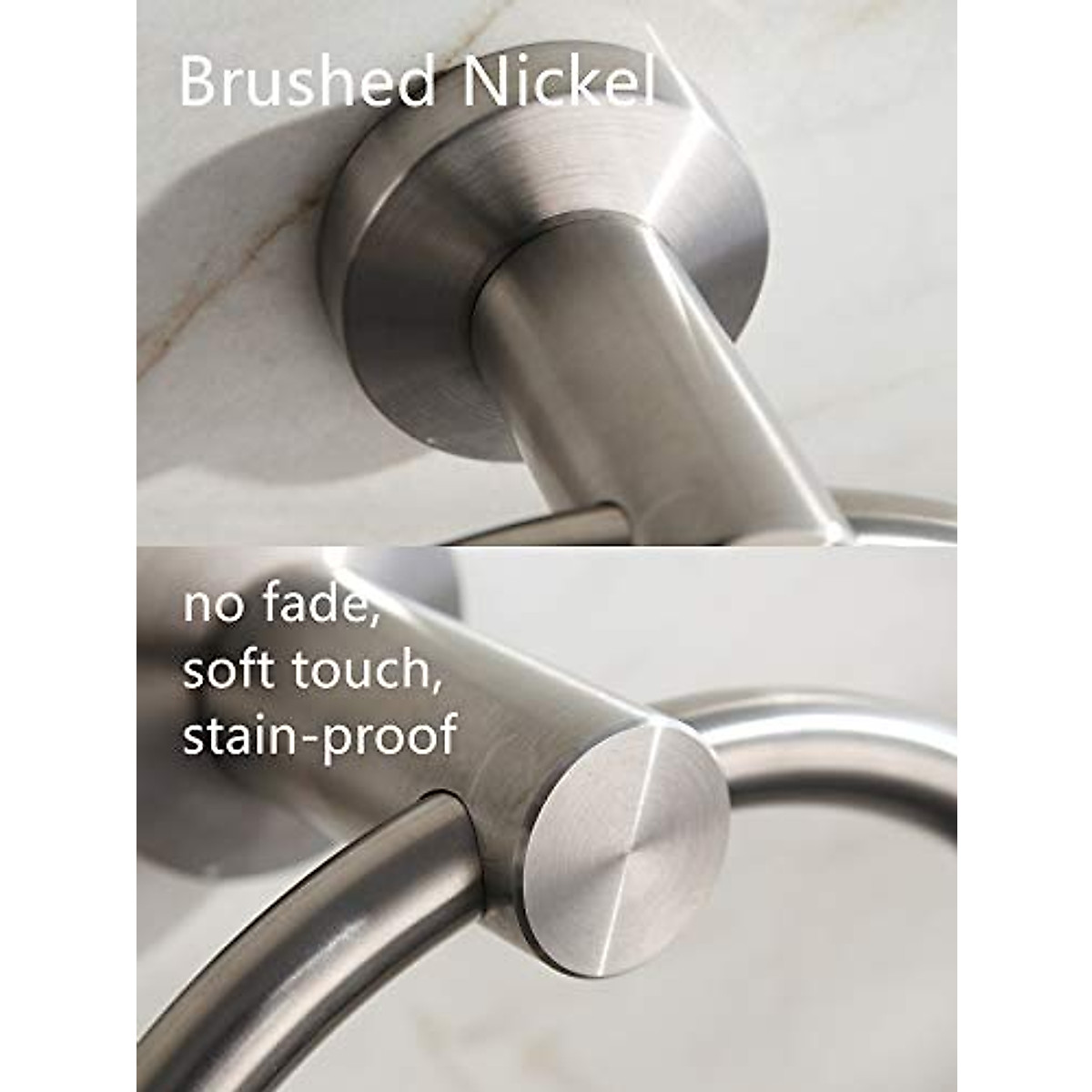 Towel Ring Brushed Nickel, Bath Hand Towel Ring Stainless Steel Round Towel Holder for Bathroom