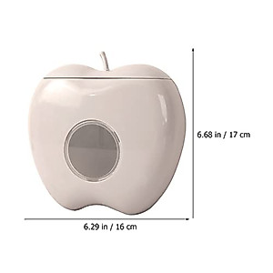 Zerodeko 3Pcs Wall Mount Plastic Bag Holder Apple Shaped Bag Organizer Garbage Bag Dispenser Plastic Wrap Storage Container for Kitchen Farmhouse