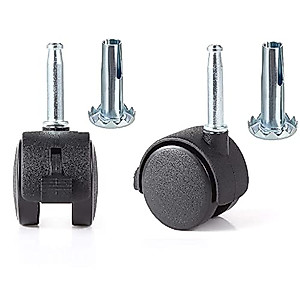 MCAMPAS 2 Pack Lock Swivel Caster Replacement Parts for Weber Gas Grill Stem Casters-2.5 inch Caster Wheel