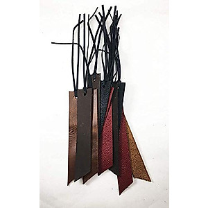 Chalk Factory Natural Leather Set of 24 Assorted Antique Finish Long Book Marks