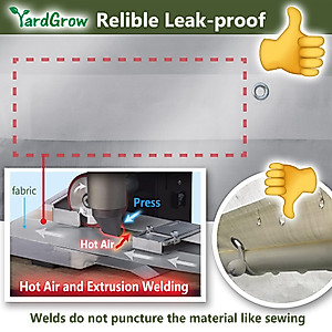 YardGrow 10'x20' Carport Canopy Top Replacement Cover Car Shelter Tent Canopy Replacement Cover, Top Cover Only-with Bungees-Outdoor Party and Commercial Use (Silver)