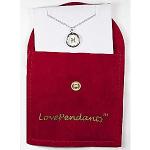 LovePendants 16-18" Necklace in White Swarovski Crystal with White Enameled COCKATOO Engraving in SterlingSilver