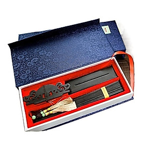 Folding Hand Fan Folding Fan Handheld Folded Fan Exquisite Carved Ebony Wooden Fans for Wedding Adult Calligraphy Painting Fine Art Hand Fan Craft Gift Foldable Fan Hand Held Fans