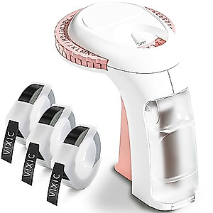 Vixic Embossing Label Maker Machine, Omega S Portable Handheld Embossed Label Maker Writer, Mini Embosser Label Maker with 3 Rolls Embossing Label Tapes for Home Office Organization