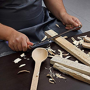 Draw-Knife. Straight Draw Shave with High Carbon Steel Blade. Hight Quality Wooden Handles - STAMESKY (9' INCH WORKABLE Blade)