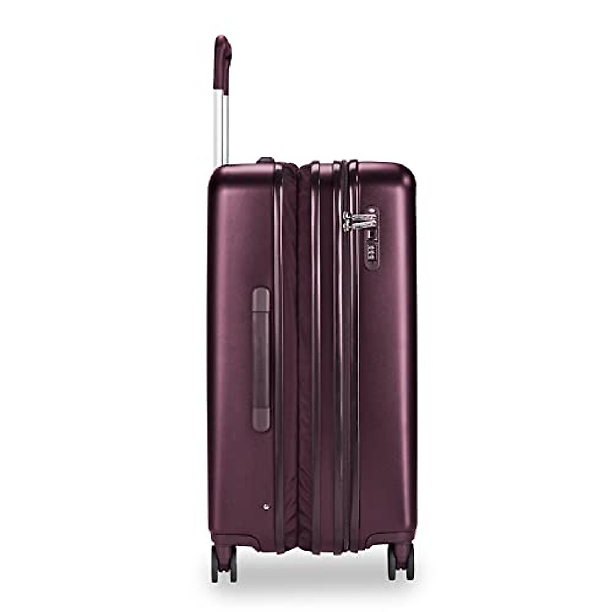 Briggs & Riley Sympatico Hardside Medium Spinner Luggage, Plum, 27-Inch Checked