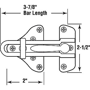Defender Security U 11316 Swing Bar Door Guard With High Security Auxiliary Lock, Satin Nickel Finish (Single Pack)