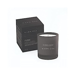 Gilchrist & Soames Warm Oak Luxury Candle (8oz), Grapefruit, Spice, and Cedar Wood - USA Poured, Coconut Oil and Soy Wax Blend, Cotton Wick
