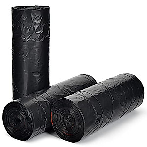 Ultra Strong 15 Gallon Drawstring Trash Bags (102 Count) Large Heavy Duty Thicken Plastic Tall Kitchen Garbage Bags Black for Kitchen Office Lawn Yard by Glasho