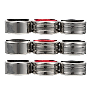 Yardwe 9pcs Wine Bottle Collars Stainless Steel Red Wine Drip Stop Ring Leak- Proof Anti- Overflow Drip Stopper Collars Wine Accessories for Restaurant Kitchen Silver