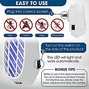 2PCS Bug Zapper Indoor - Mosquito Zapper Indoor - Fly Zapper Portable Indoor - Bug Zapper Electric Mosquito Fly Zappers/Killer - Indoor Mosquito Trap - Indoor Mosquito Killer - Mosquito Trap Indoor