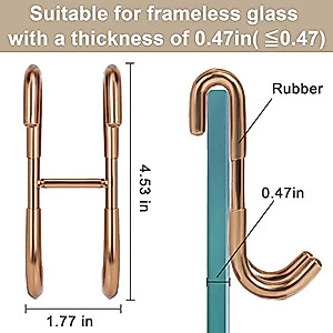 Kontoyo Shower Door Hooks 3 Pack,Over The Glass Door Hooks,Towel Hook for Frameless Glass Shower Door,Heavy Duty Rack Hooks for Robe,Towel