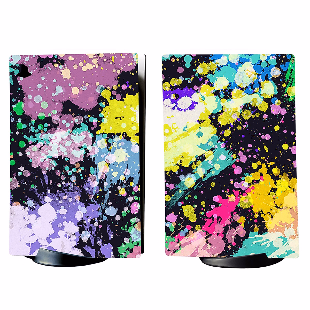 PlayVital Watercolour Splash Full Set Skin Decal for ps5 Console Digital Edition, Sticker Vinyl Decal Cover for ps5 Controller & Charging Station & Headset & Media Remote