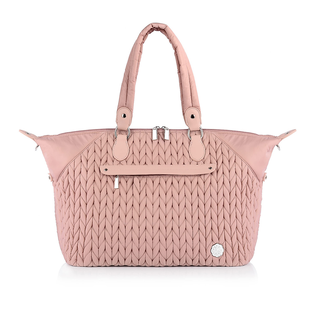 Diaper Bag Tote Baby Nappy Changing Bag Multifunction Large Baby Travel Handbag for Mom(Dusty Rose)