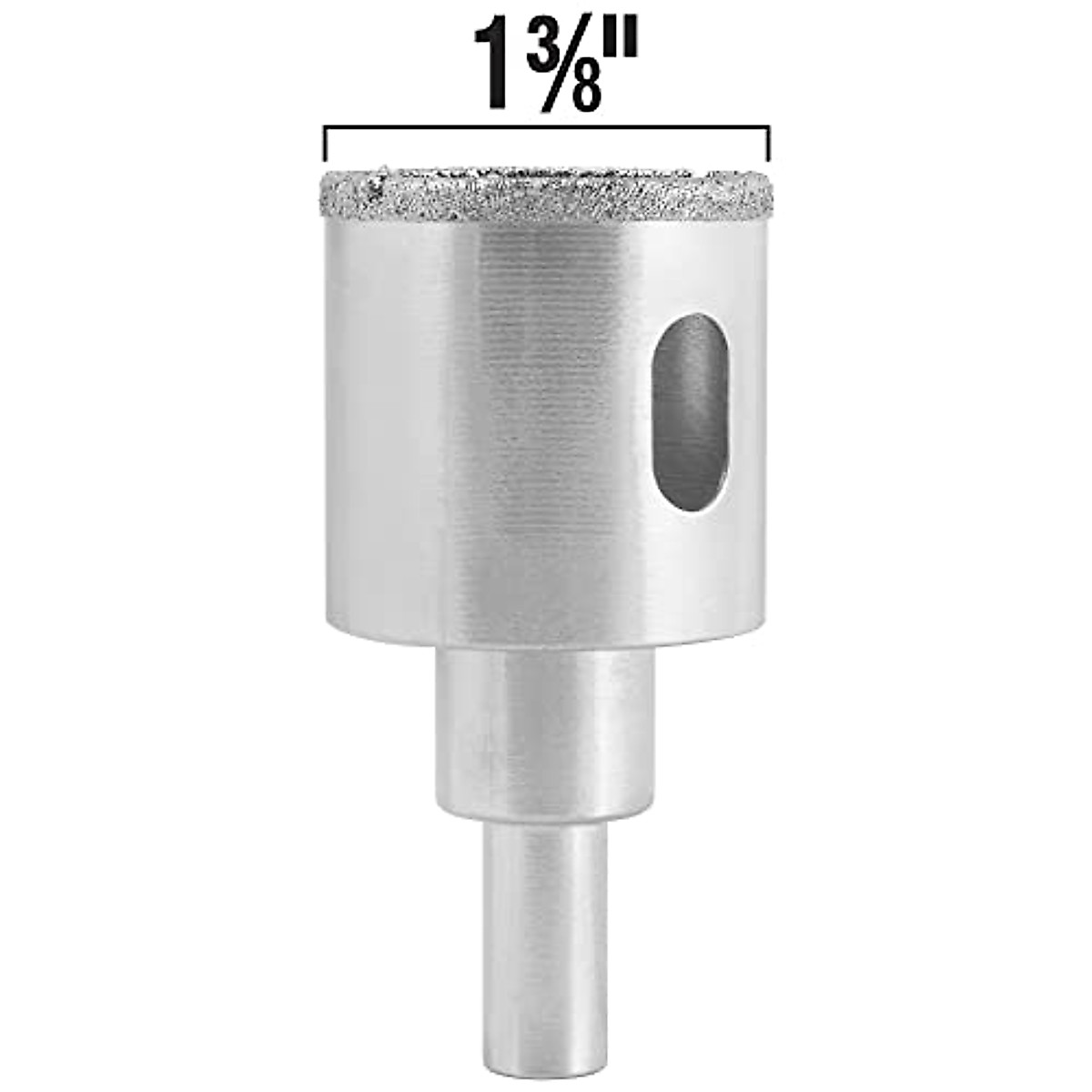 QEP 1-3/8 in. Diamond Hole Saw with Water Delivery System, Silver