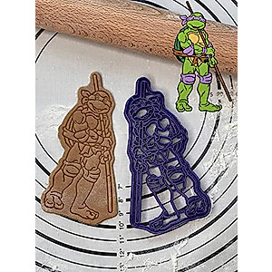 Premium Quality Ninja Turtle Donatello 6” Cookie Cutter and Mold Produced by 3D Kitchen Art