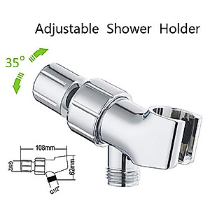 Handheld Shower Head with 59Inch Stainless Steel Hose and Adjustable Holder, 360 Degree Rotating Adjustable High Pressure Showerhead with On/Off Switch 3 Spray Modes RV Bathroom Shower Set