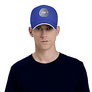 Personalized Custom Baseball Cap Customize Your Own Design Text, Photos, Image Logo Adjustable Hat Unisex (Blue)