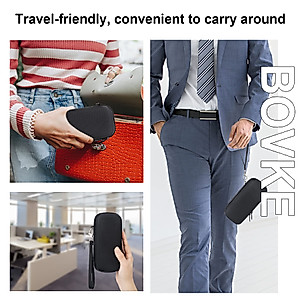 BOVKE Carrying Case for Anker 737 Power Bank (PowerCore 24K) Portable Charger 24,000mAh 3-Port 140W Anker 737 Travel Bag, Extra Mesh Pocket for Anker 737 Battery Charging Cables, Black (Case Only)