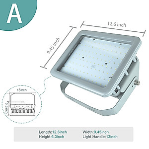 Sokply LED Explosion Proof Light UL844 Certified 80W 10800LM(320W HPS Eqv.), Class I Division II Hazardous Locations Luminaires Warehouse Lighting 100-277V, IP66 A Series