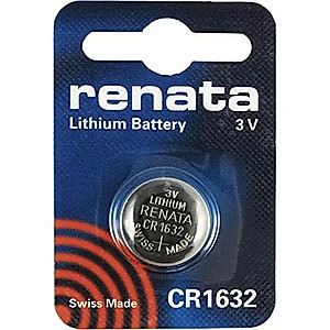 Renata CR1632 Batteries - 3V Lithium Coin Cell 1632 Battery (5 Count)