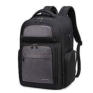 TUDEQU Travel Laptop Backpack,Anti Theft Extra Large Computer Bag with WET Pocket USB Charging Port,Water Resistant TSA Business Computer Backpack for Men Women Fits 17 Inch Laptop and Notebook