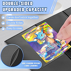 900 Pockets Trading Card Binder Sleeves, Baseball Card Sleeves Fit for Standard Size Sport Cards, Baseball Card Holder for 3 Ring Binder