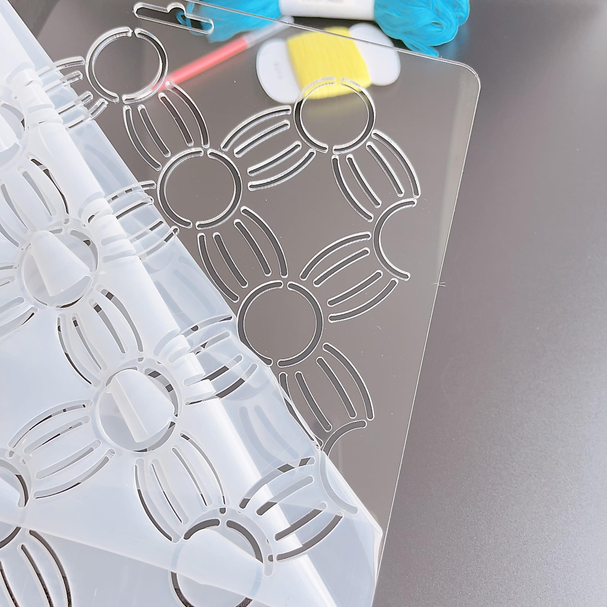 Acrylic Sashiko Stencil, Embroidery Pattern, Quilting Stencil for Hand Quilting and Embroidery