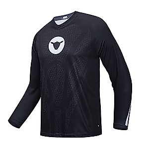 Men's MTB Jersey Long Sleeve Mountain Bike Shirt Bicycle Cycling Tops Quick Dry&Moisture-Wicking (23,XXL)
