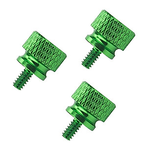 YATENG 10-pcs Anodized Aluminum Computer Case Thumbscrews (6-32 Thread) for Computer Cover/Power Supply/PCI Slots/Hard Drives DIY Personality Modification & beautification (Green)