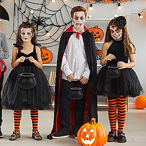 TFTAFAN 2 set Halloween Witch Cauldron Serving Bowls on Rack Candy Cauldron Kettles Spooky Candy Bucket Punch Bowls for Indoor Outdoor Home Kitchen Decoration, halloween Party Decorations