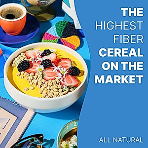 Poop Like A Champion Ultra High Fiber Cereal - Non GMO - Fiber Supplement - Corn Bran | Breakfast Essentials with Soluble Fiber, Insoluble Fiber & Psyllium Husk Powder