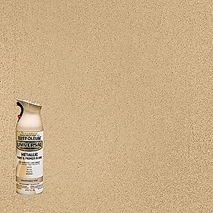 Rust-Oleum 261415 Universal All Surface Metallic Mist Spray Paint, 11 oz, Champagne Mist