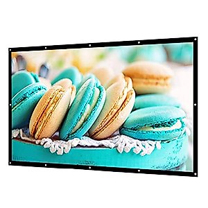 SXYLTNX 300 inch Projection Projector Screen 16:9 Fold Portable Screen Canvas Matt White for Home Film HD Wall mounted